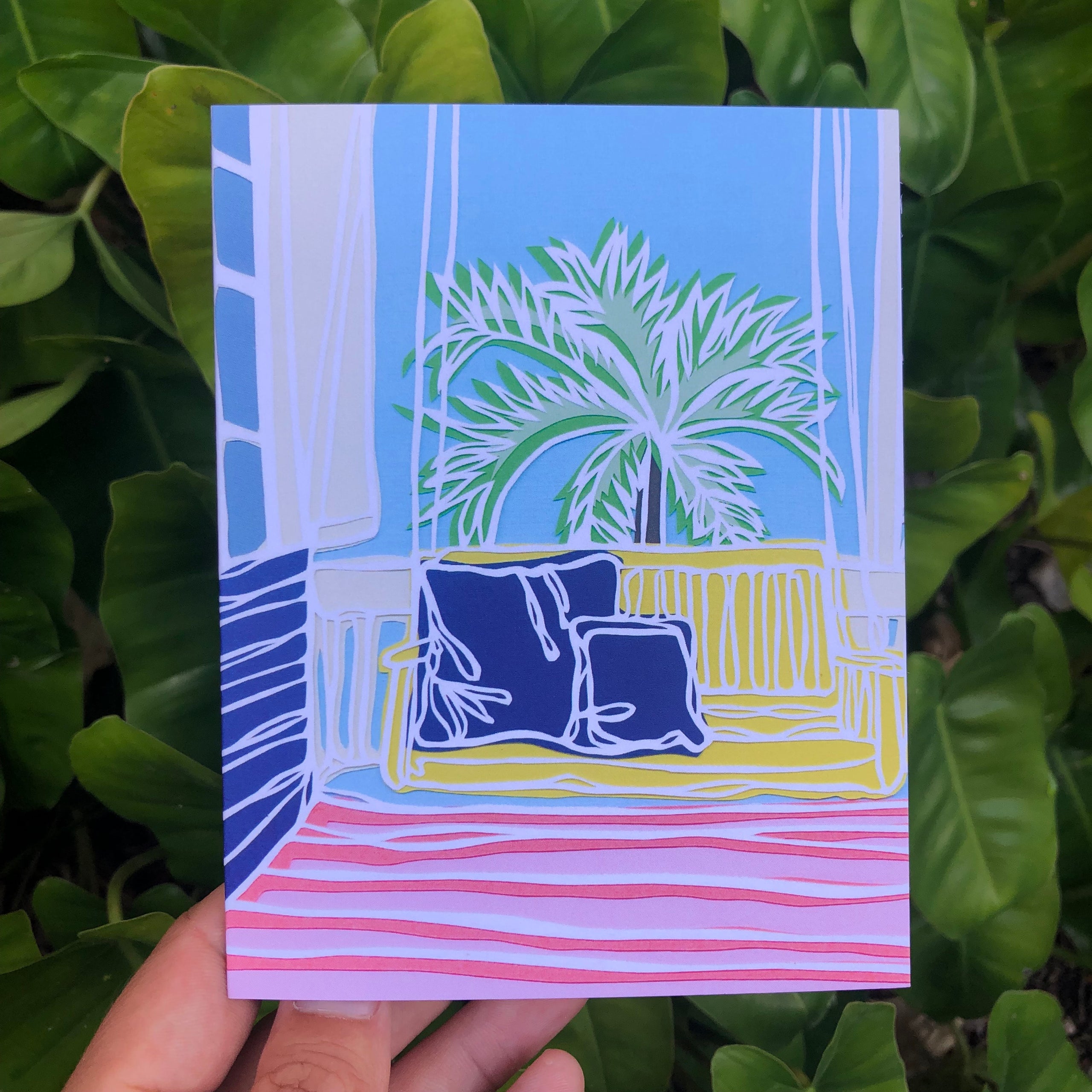 "Front Porch Dreaming" Blank Notecard | Lucy Hawk Art